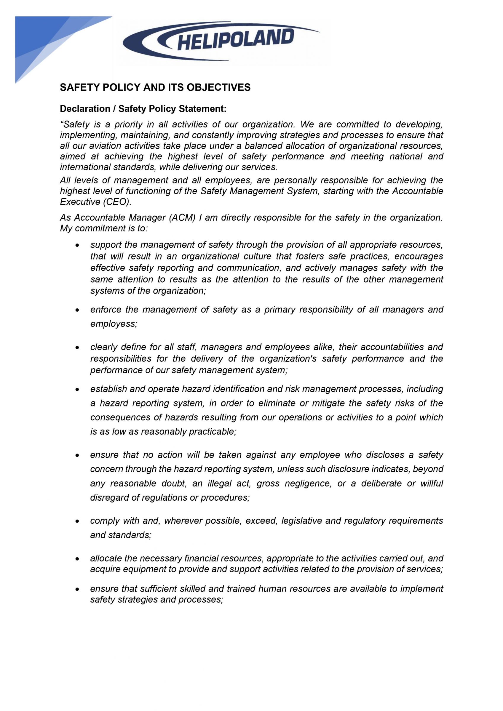 Safety Management (SMS) - Helipoland.com